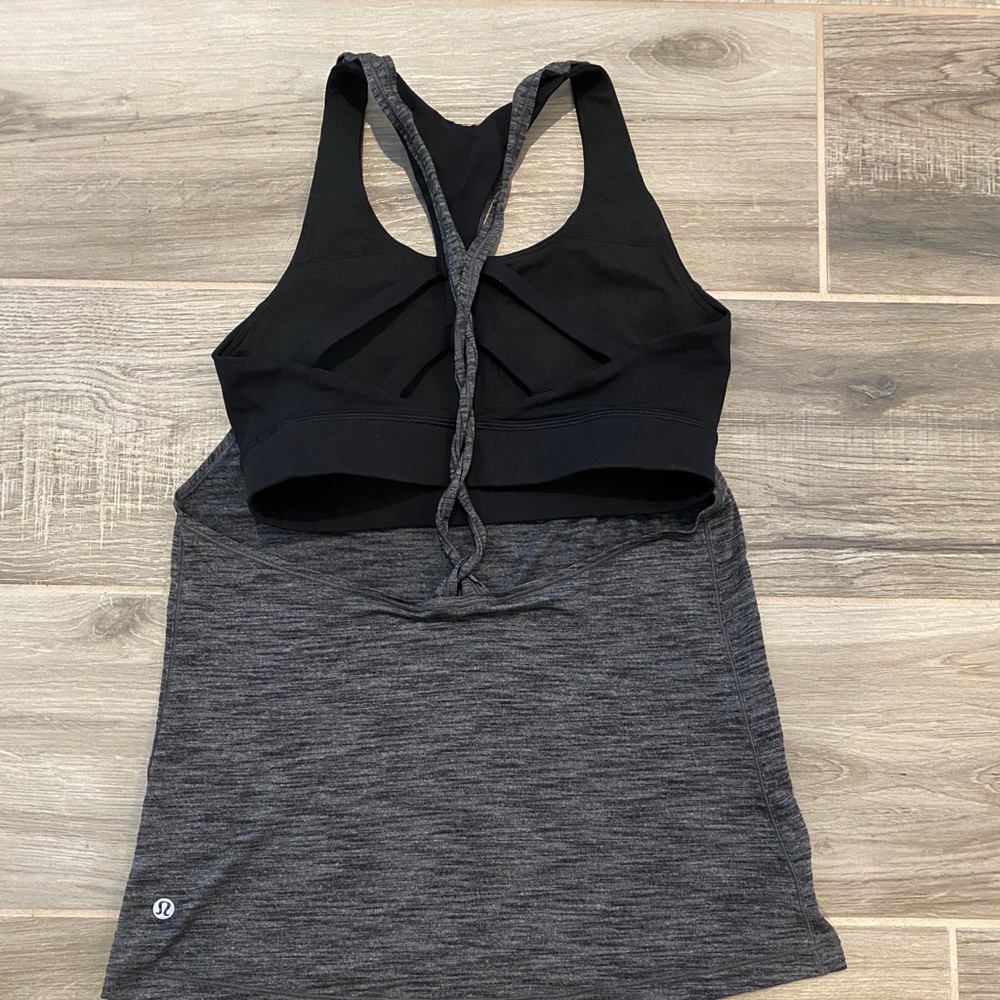 Lululemon Twist And Toil Tank With Built In Bra - Gem